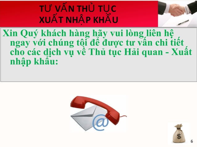 Tu van thu tuc xuat nhap khau | PPT