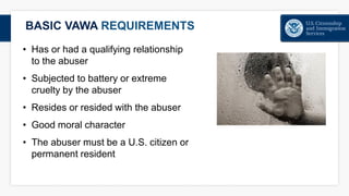 T & U Visas and the Violence Against Women Act (VAWA) | PPT