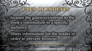 Tuvilleja lis07 index and indexing | PPTX