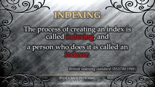 Tuvilleja lis07 index and indexing | PPTX