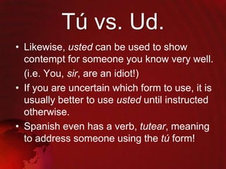 Tu vs. ud. | PPTX