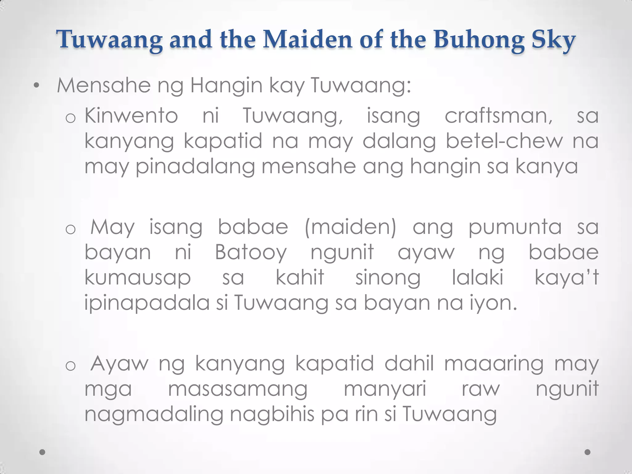 Tuwaang | PPTX