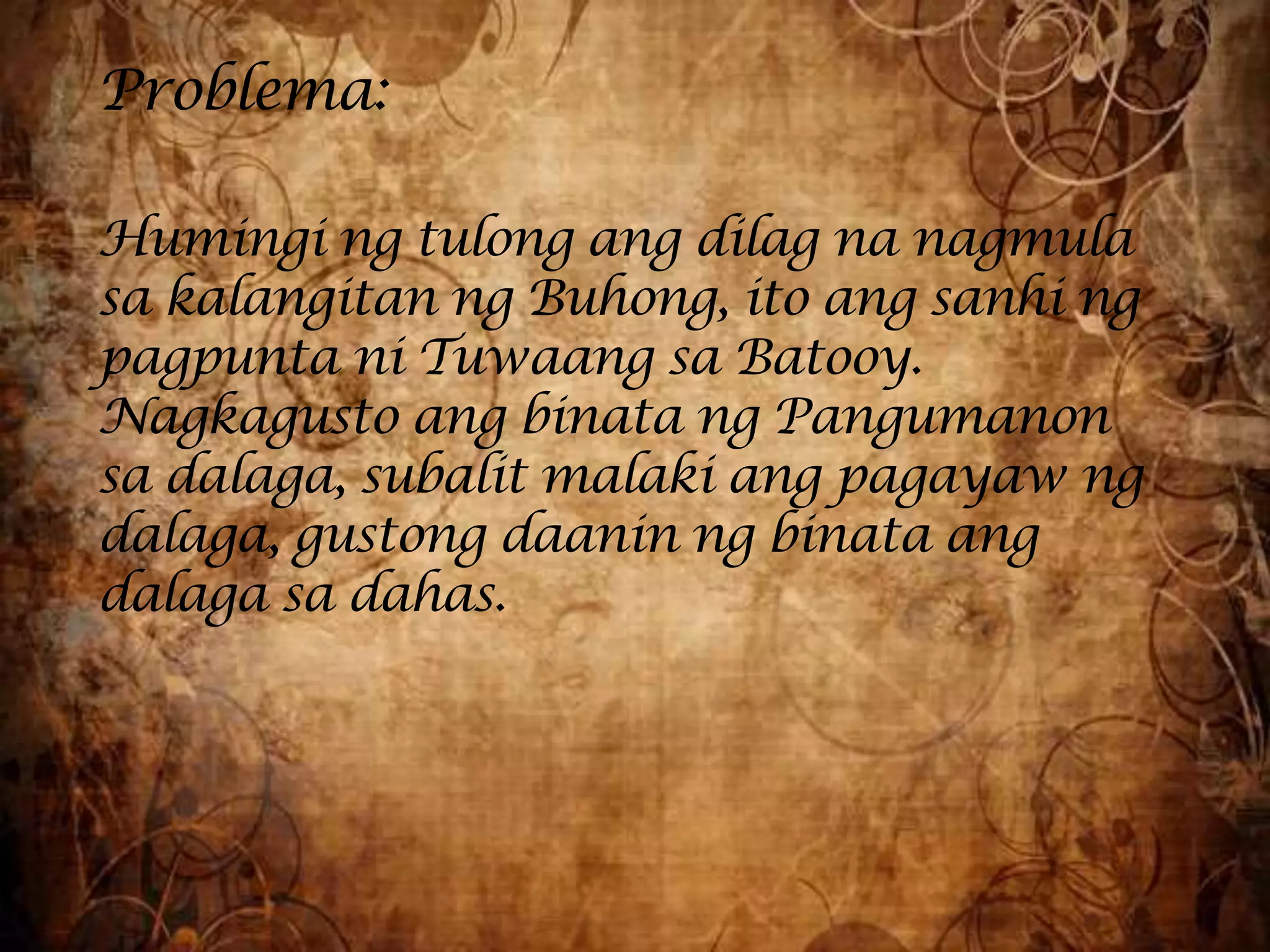 Tuwaang (epikong bagobo) | PPTX