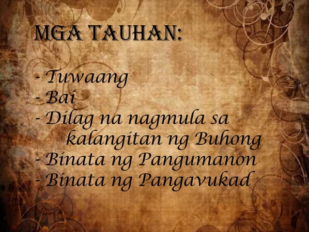 Tuwaang (epikong bagobo) | PPTX