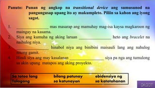 Tuwiran at di tuwirang pahayag | PPTX