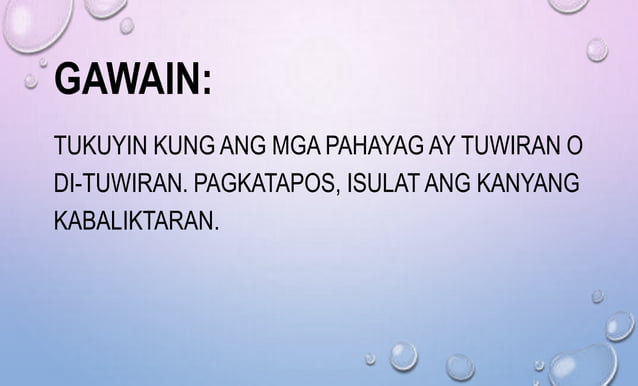 Filipino 10 - Tuwiran at Di-Tuwiran na Pahayag | PPTX