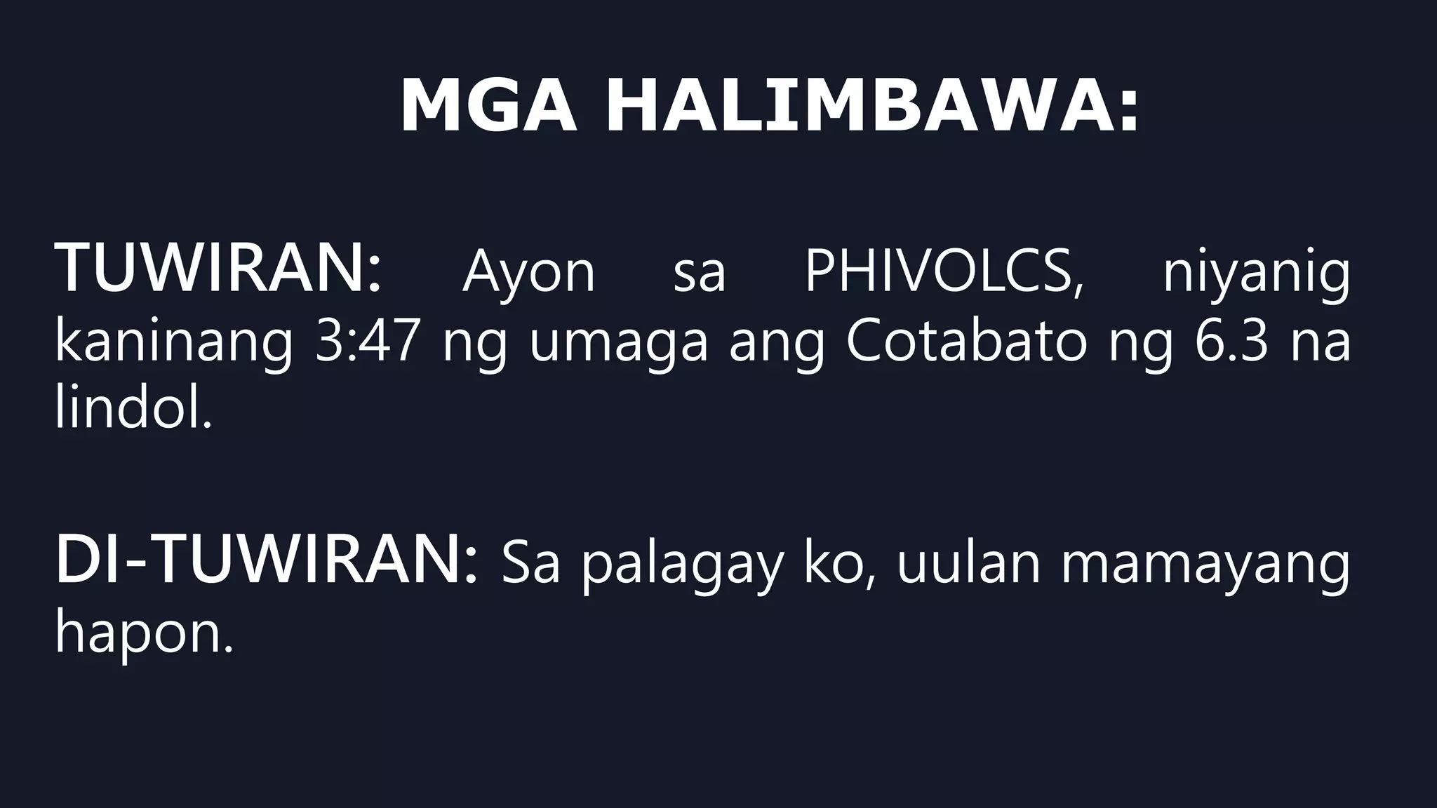 Tuwiran at Di Tuwirang Pagpapahayag | PPTX