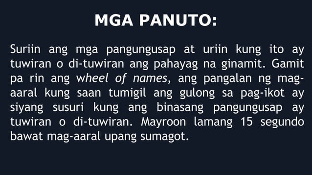 Tuwiran at Di Tuwirang Pagpapahayag | PPTX