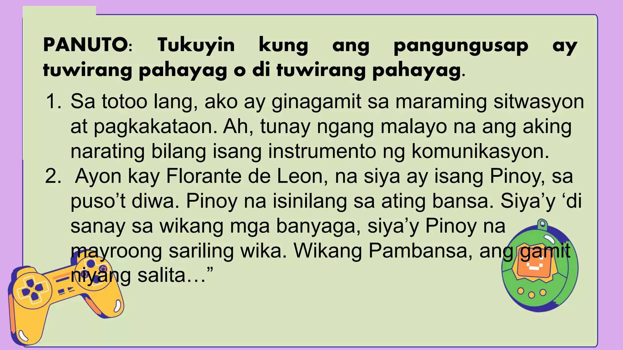 TUWIRAN AT DI TUWIRANG PAHAYAG.pptx