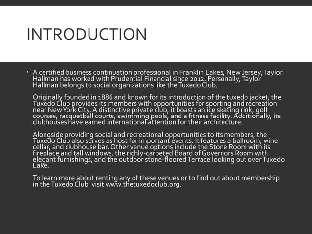 The Tuxedo Club Offers Spectacular Rental Venues | PPT