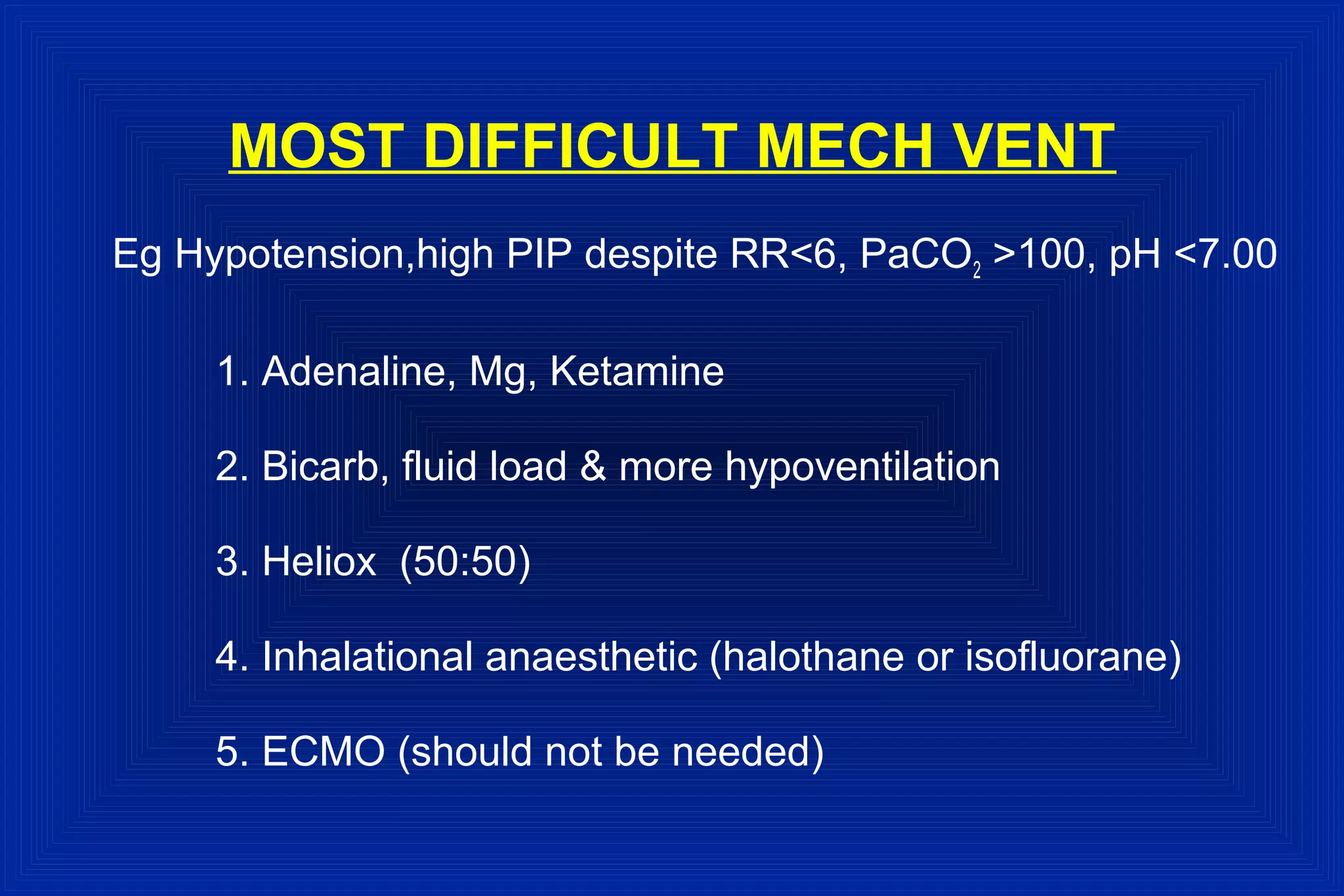 Mechanical ventilation pitfalls in asthma management | PPT