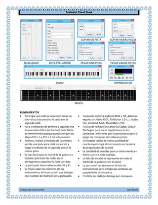 TuxGuitar Cheatsheet | PDF
