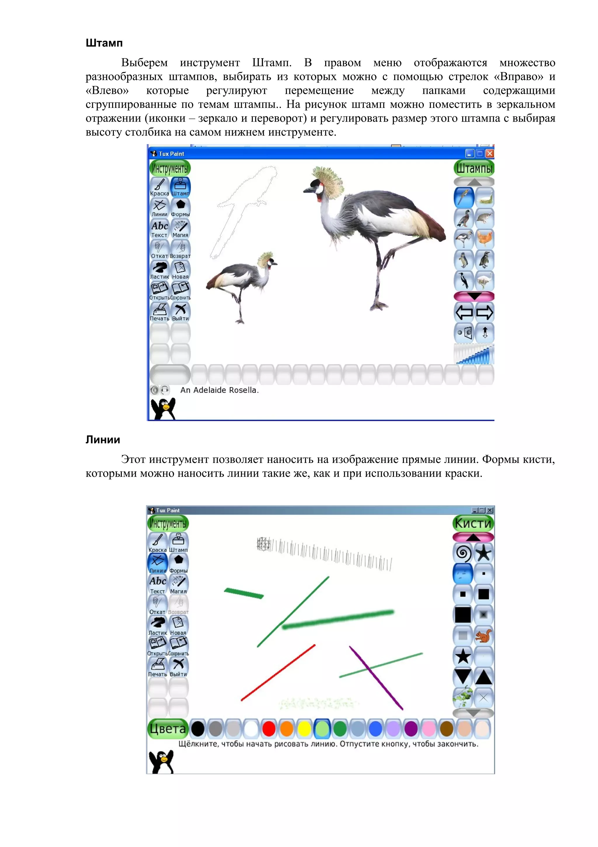 графический редактор Tux paint | PDF | Photo Editing Software | Computer Software and Applications