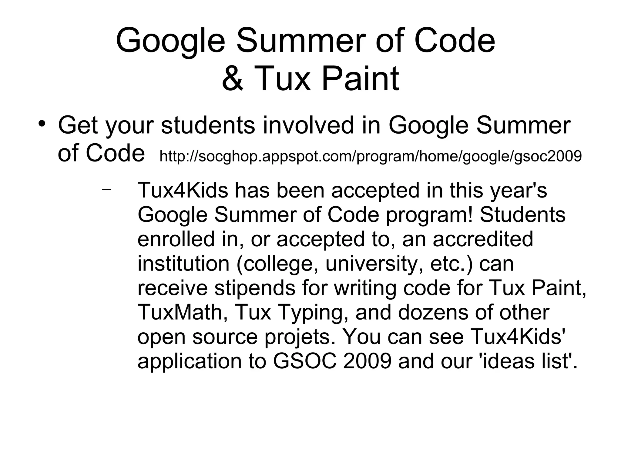 Turning Tux Paint into a Classroom Tool | PPT