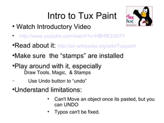 Turning Tux Paint into a Classroom Tool | PPT