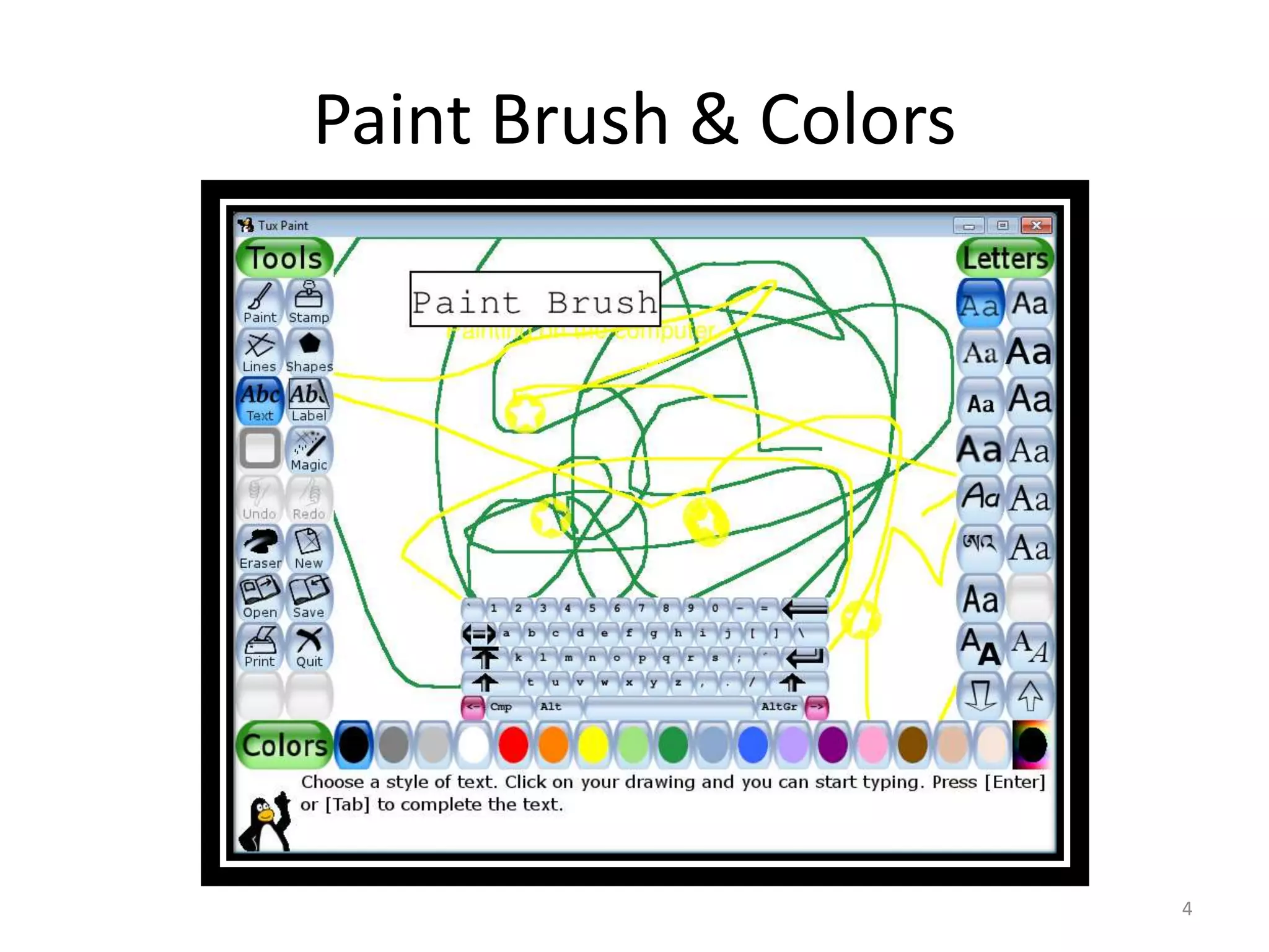 Tux paint 4 kids examples By Mollie Thurston | PPTX