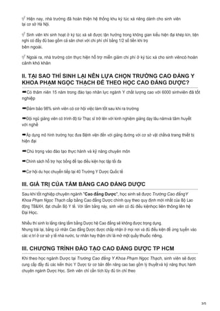Trường Cao Đẳng Y khoa Phạm Ngọc Thạch Tuyển sinh năm 2023 | DOCX