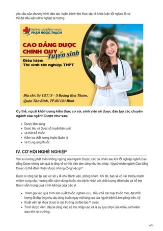 Trường Cao Đẳng Y khoa Phạm Ngọc Thạch Tuyển sinh năm 2023 | DOCX