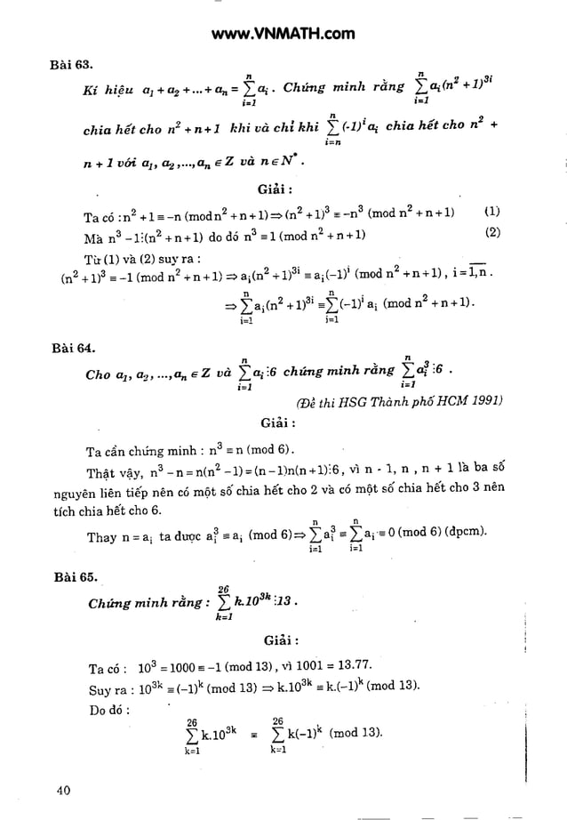 Tuyen tap cac bai toan so hoc cua nguyen vu thanh | PDF