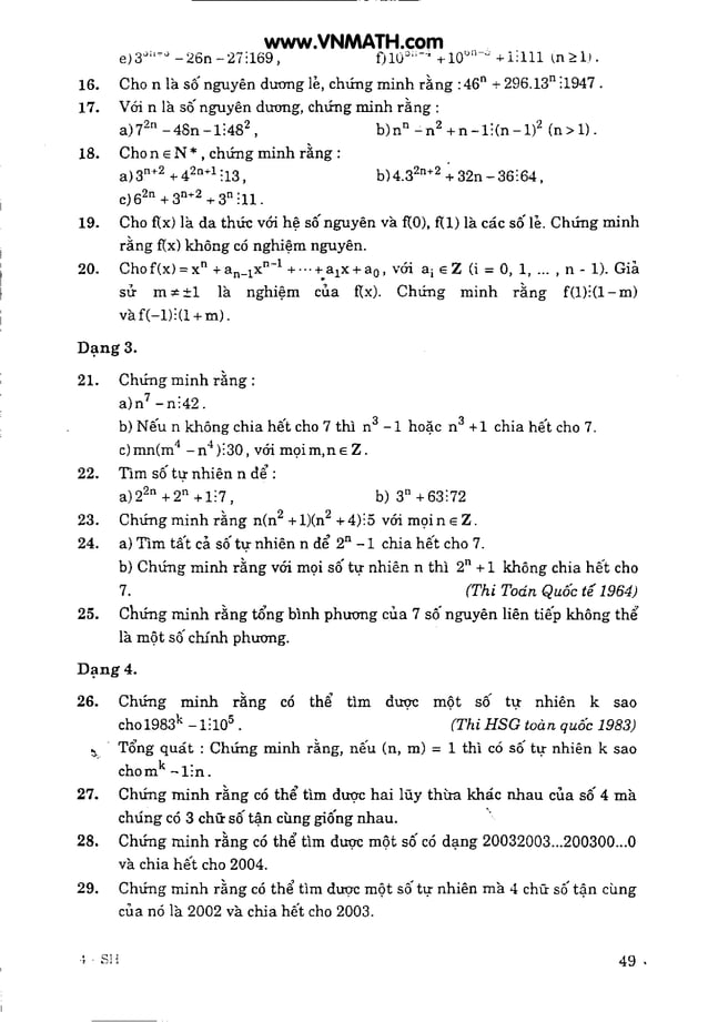 Tuyen tap cac bai toan so hoc cua nguyen vu thanh | PDF