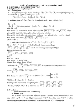 Tuyen tap cac bai toan va phuong phap giai pt va bpt vo ty | DOC