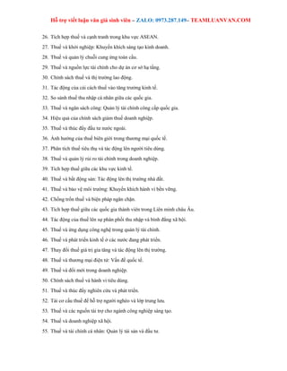 Tuyển Chọn 200 Đề Tài Khóa Luận Tốt Nghiệp Đề Tài Thuế, Mới Nhất.docx