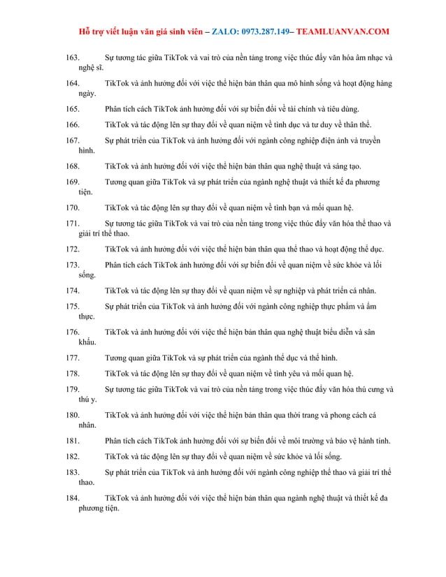 Tuyển Chọn 200 Đề Tài Luận Văn Về Tiktok, Hay Nhất (1).docx