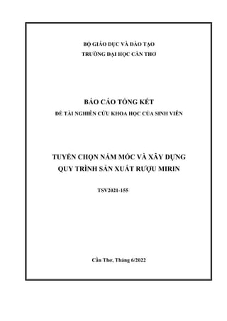 Tuyển chọn nấm mốc và xây dựng quy trình sản xuất rượu Mirin.pdf