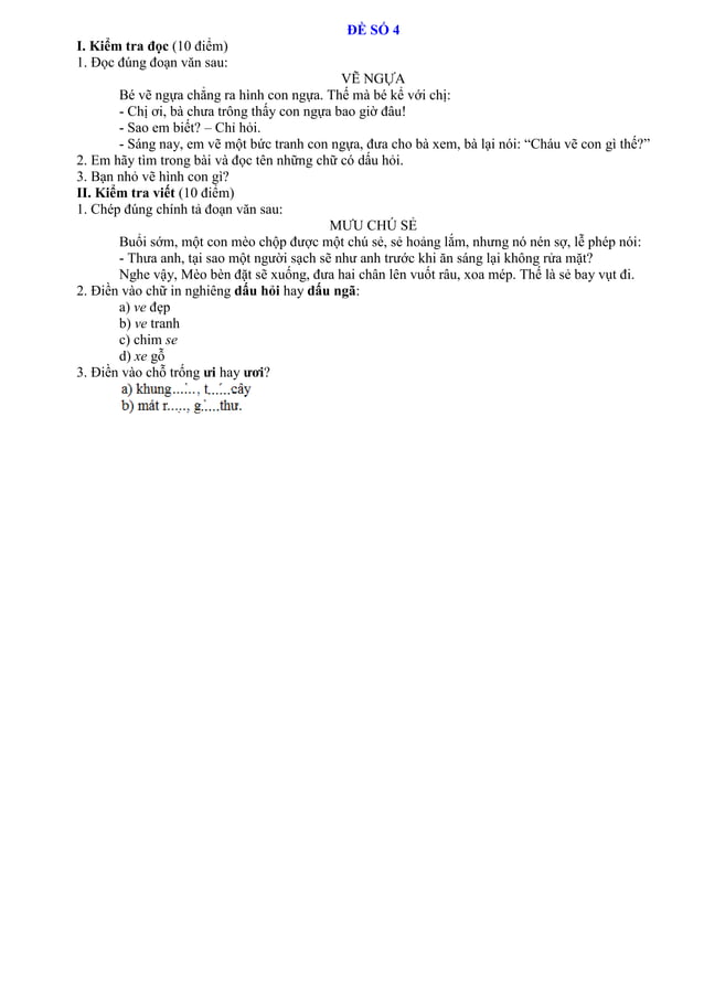 Tuyển tập đề thi HKII lớp 1 môn TOÁN (25 đề) + TV (37 đề) | PDF