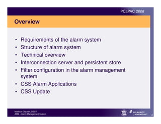 CSS - Alarm Management System (AMS) | PPT