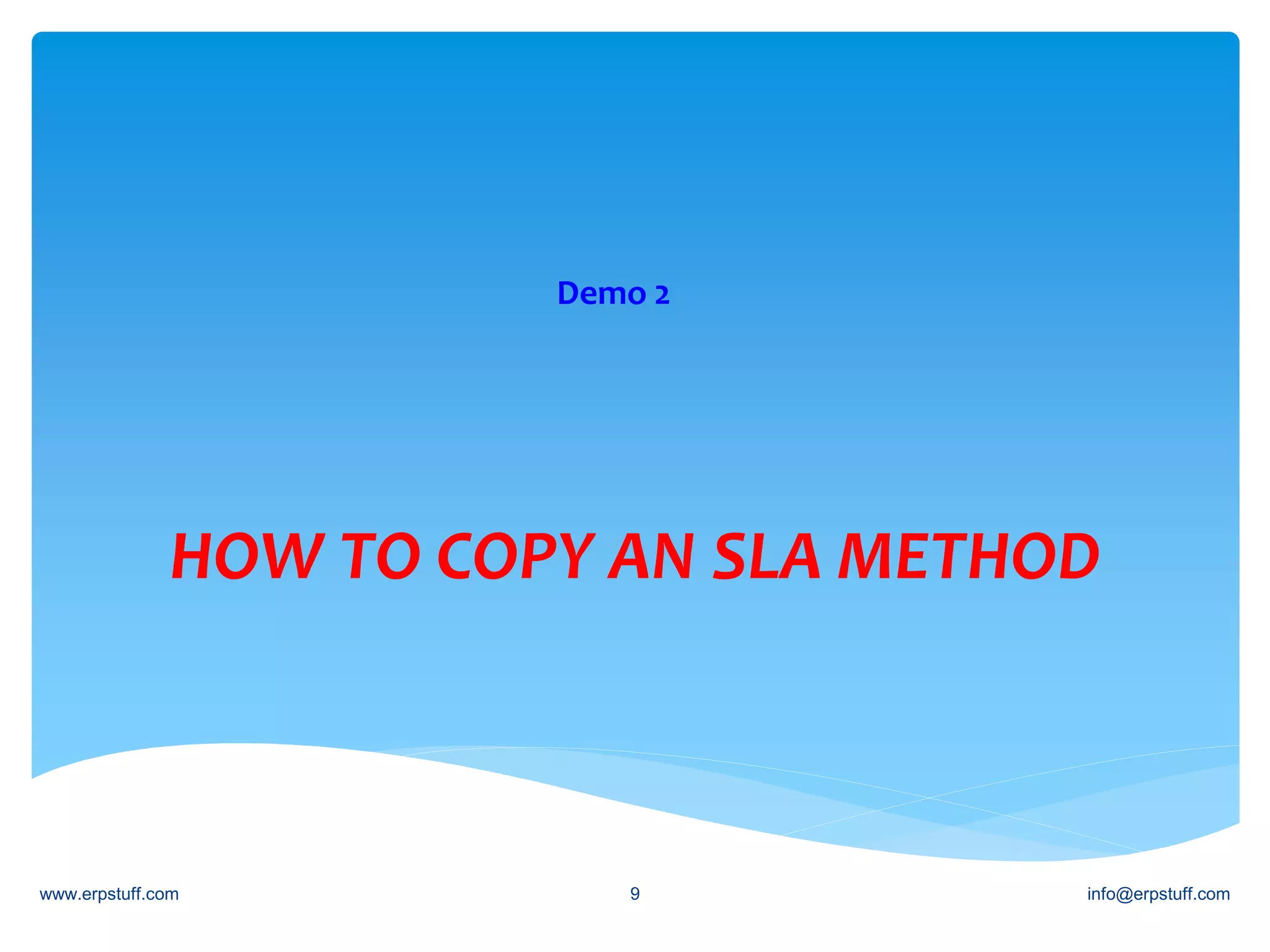 Oracle applications sla r12 SLA- demos | PDF
