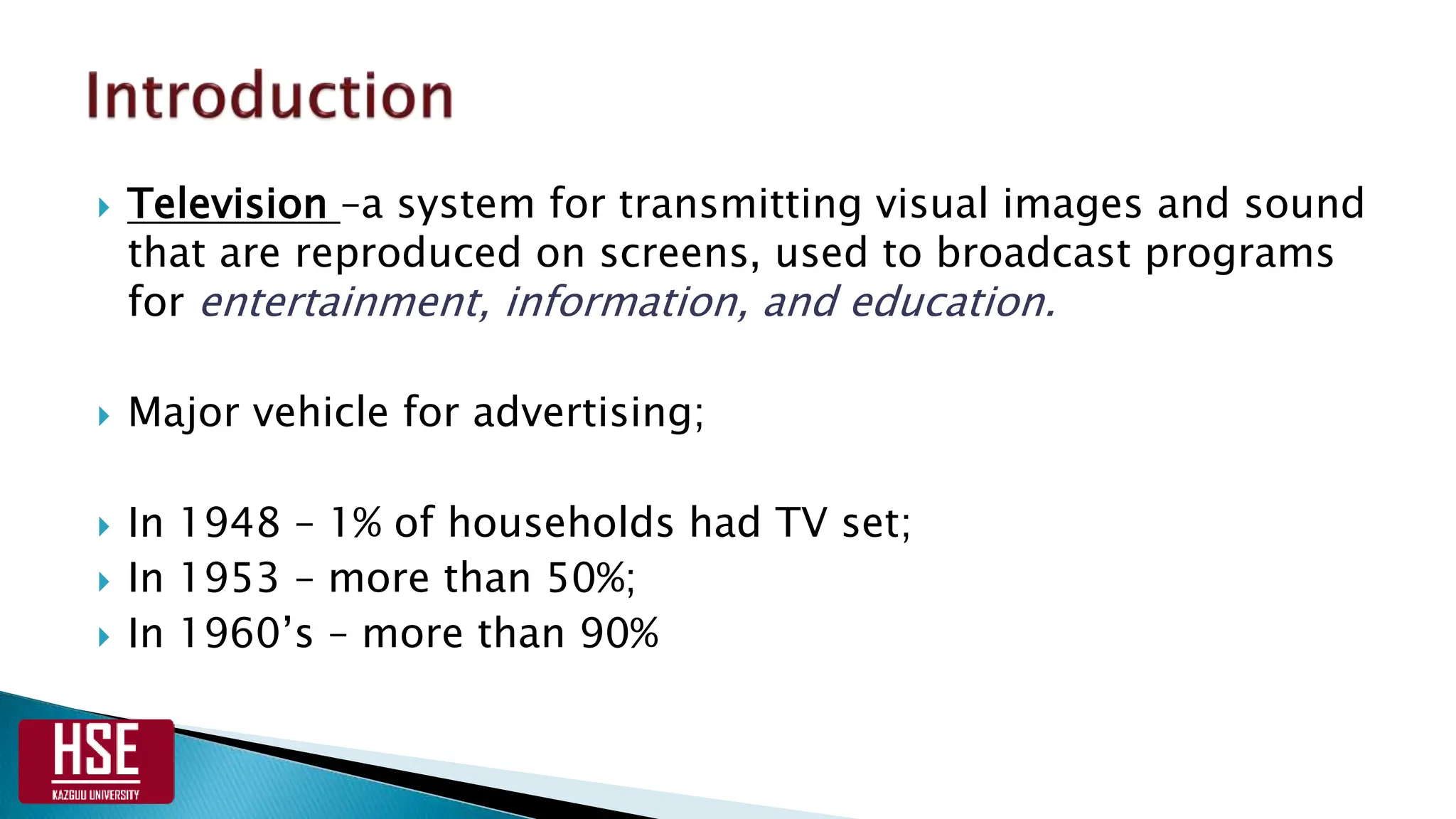 Television and mass communication introduction | PPTX