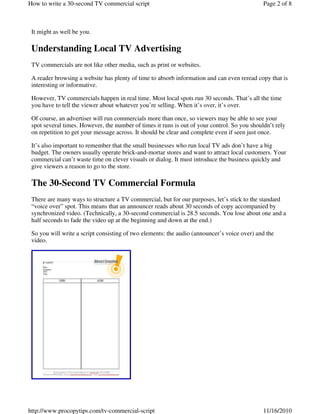 Tv commercial-script | PDF