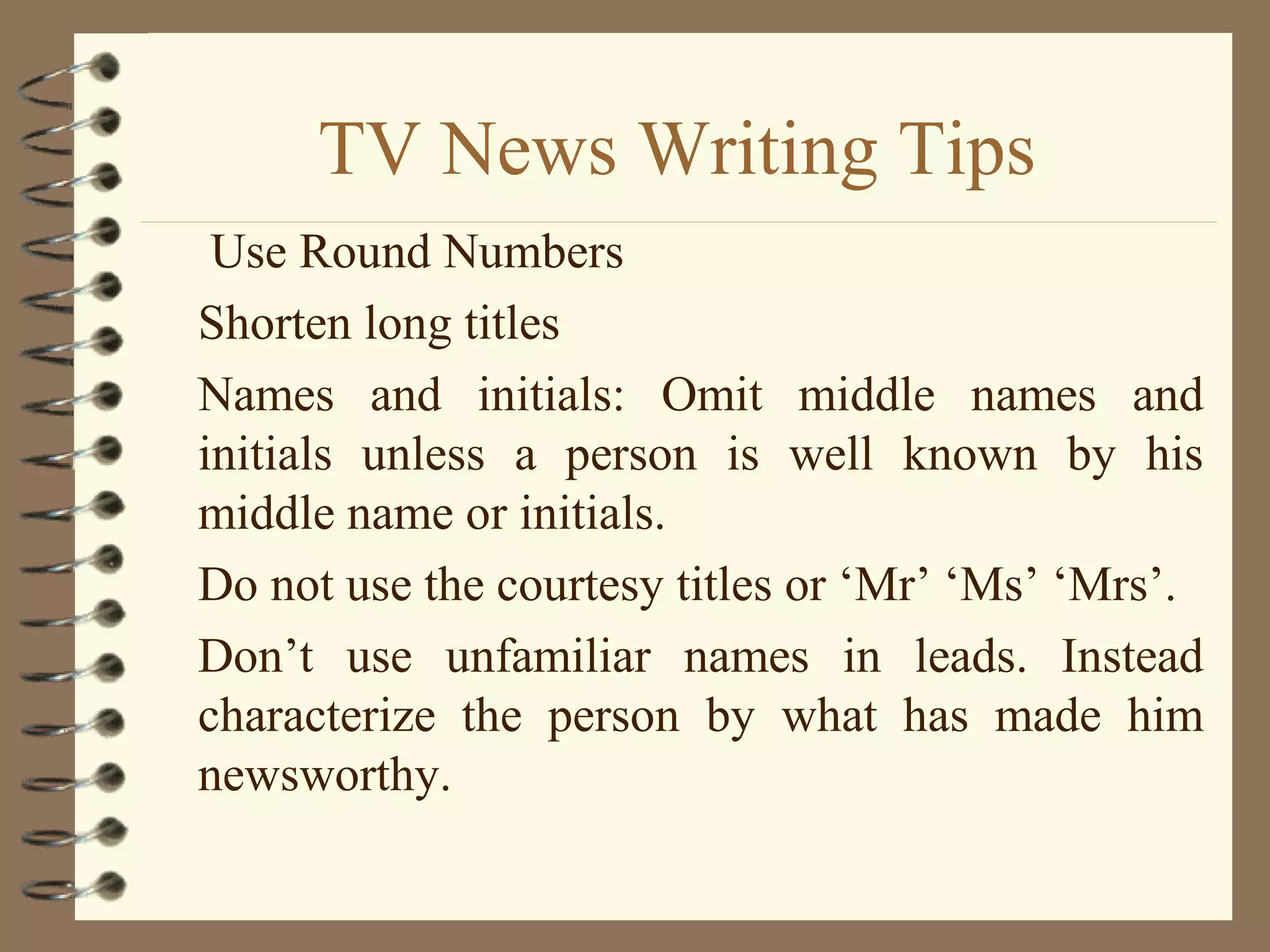 Tv news-reporting | PPT