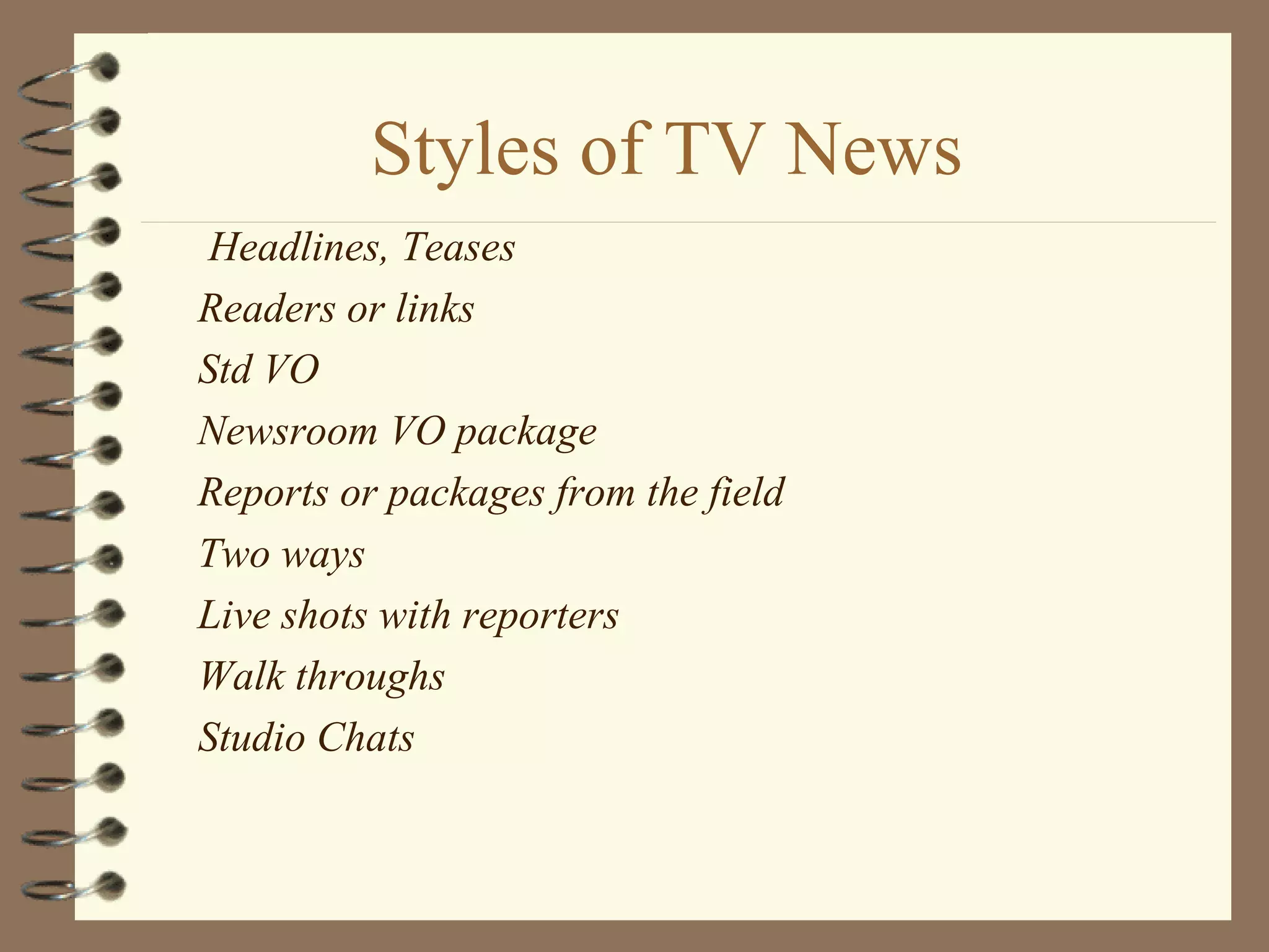 Tv news-reporting | PPT