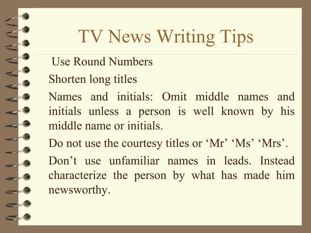 Tv news-reporting | PPT