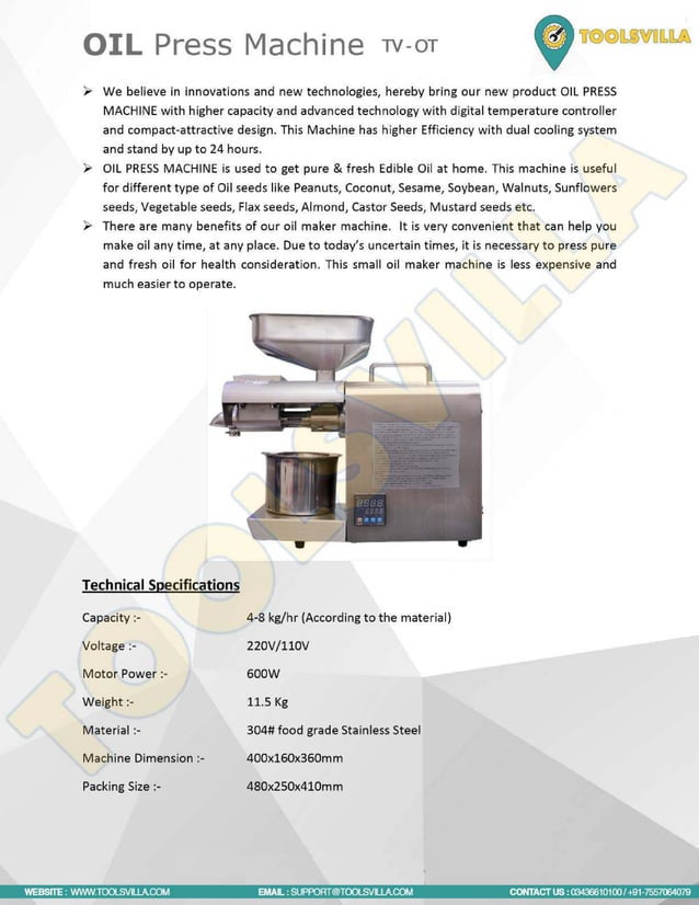Oil Extraction Machine | PDF