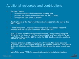 TRECVID 2016 workshop | PPT | Free Download