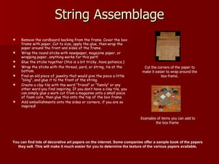 Tv #8 friend assemblage with string | PPT