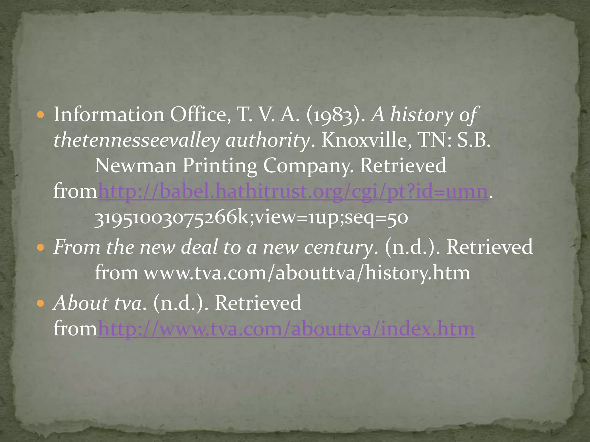 Tennessee Valley Authority Act | PPTX