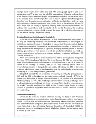 Economic Study of Television Advertising Market in Bangladesh | PDF