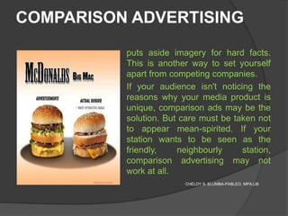 Unfinished Comparison Advertising