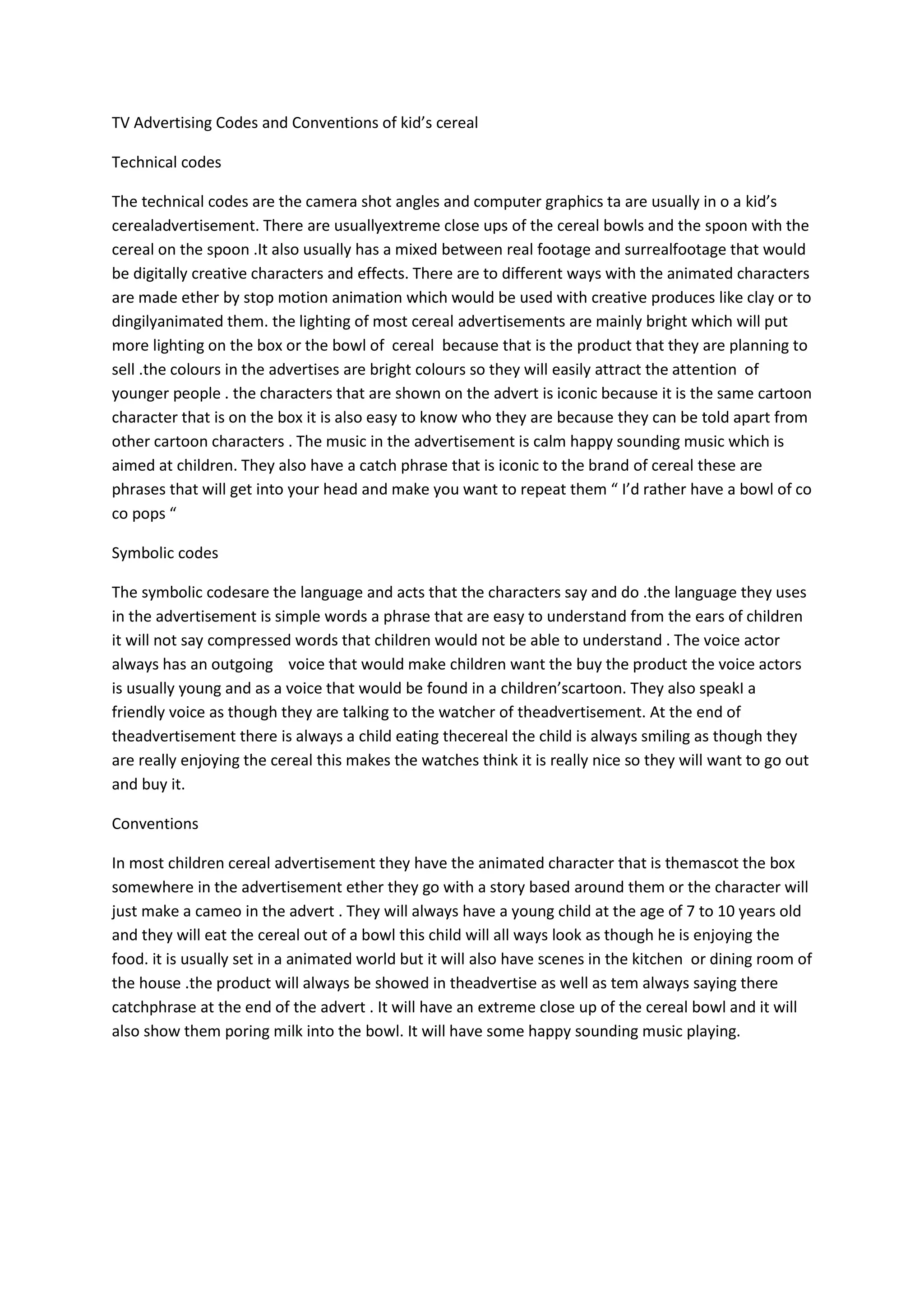 Tv advertising codes and conventions | DOCX