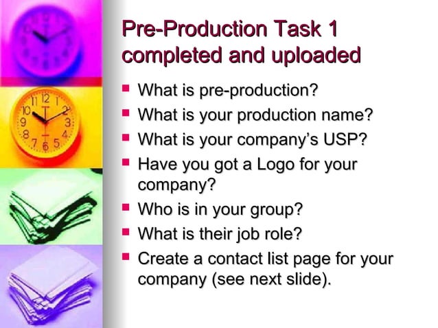 Tv advert pre production 1 | PPT