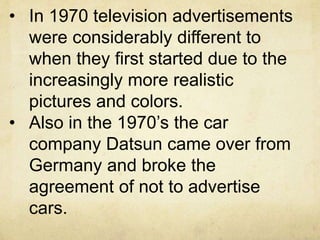 Tv advert timeline | PPT