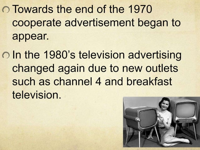 Tv advert timeline | PPT