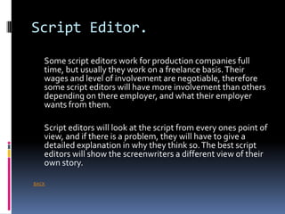 Tv and film roles presentation | PPTX