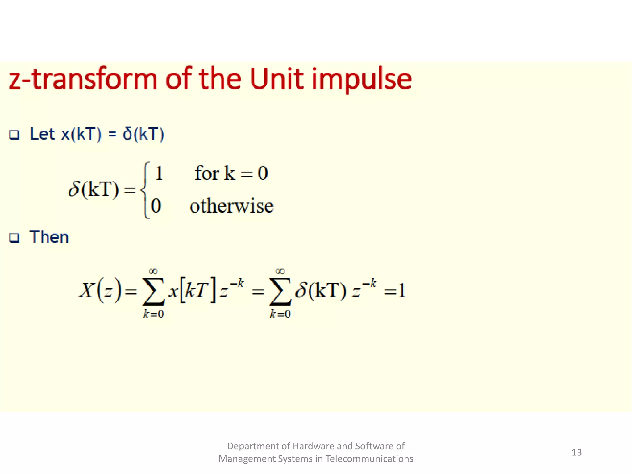 Tizimlar va signallarni qayta ishlash_11-ma'ruza (Systems and Digital ...