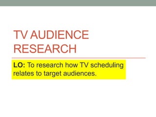 TV Audience Research | PPTX