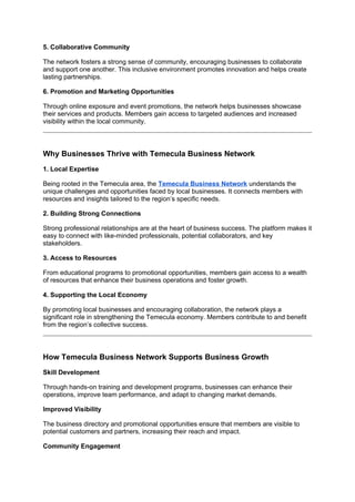 Unlocking Opportunities with Temecula Business Network: A Hub for ...